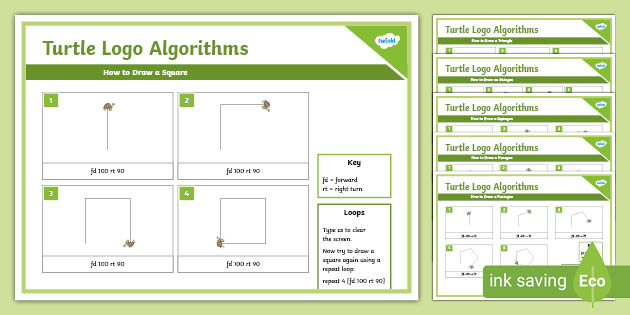 Turtle Logo Shape Posters - KS2 (teacher made) - Twinkl