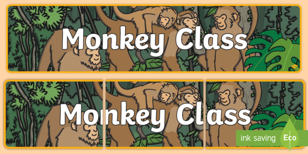 FREE! - Monkey Themed Classroom Display Banner