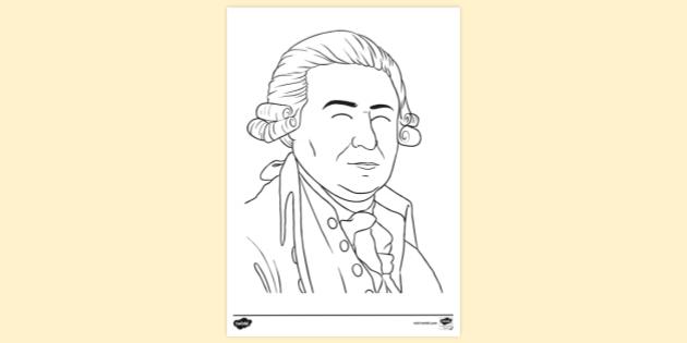 FREE! - John Adams Twinkl Eyes Colouring Sheet Colouring | Colouring Sheets