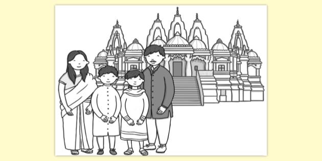 FREE! - Happy Diwali Colouring Pages (teacher made)