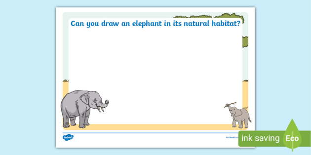 FREE! - Elephant Drawing Prompt (teacher made)