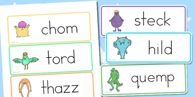 Alien Nonsense Sorting Word Cards
