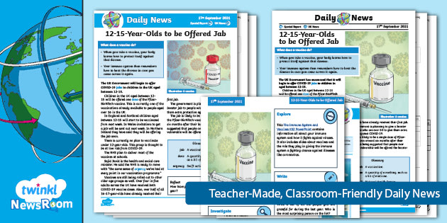 COVID Vaccines for 12 - 15 Year-Olds | Reading Comprehension