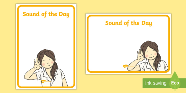 👉 Sound of the Day Sheet (teacher made)