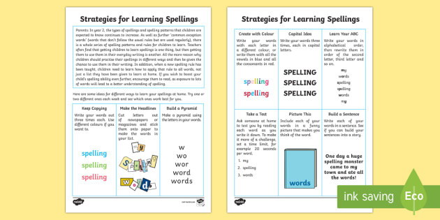 Ways To Practise Spellings How To Learn Spellings