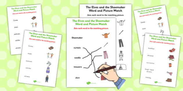 The Elves and the Shoemaker Word and Picture Match