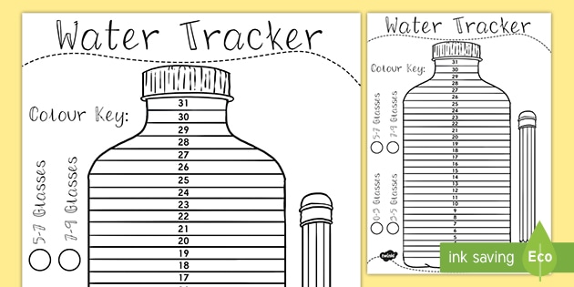 Art-Themed Water Tracker Bullet Journal Page (teacher made)