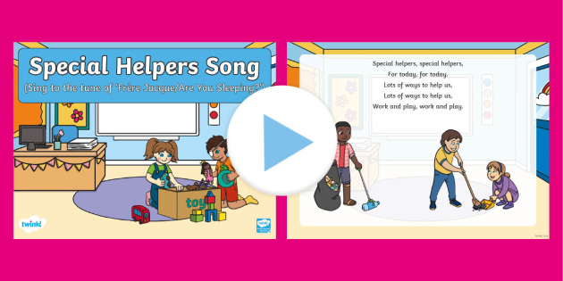 Special Helpers Song PowerPoint (teacher made)