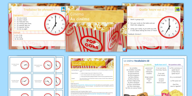 Cinema Lesson 1 French (teacher made)