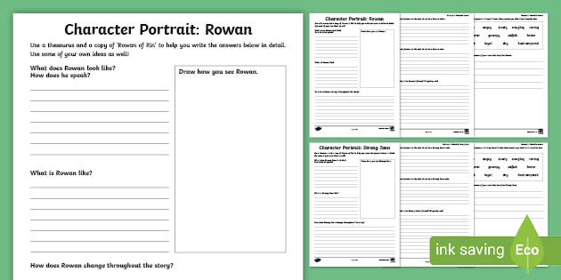 Rowan of Rin Character Profile Pack (teacher made)