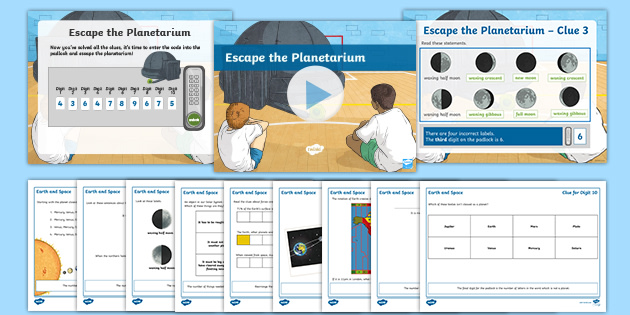 Year 5 Earth and Space Escape the Room Game (teacher made)
