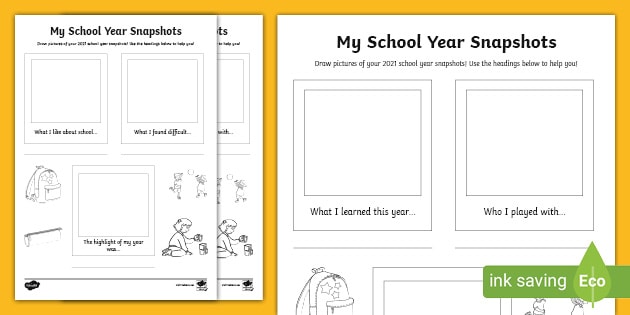 My School Year Snapshot Worksheet / Worksheet (teacher made)