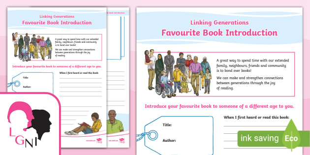 FREE! - Linking Generations Favourite Book Introduction Activity