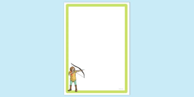 FREE! - Simple Blank Arrow Being Pulled Back in Bow Page Border