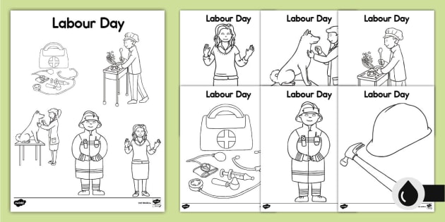 Labour Day Pictures to Colour | Labour Day Colouring Sheets