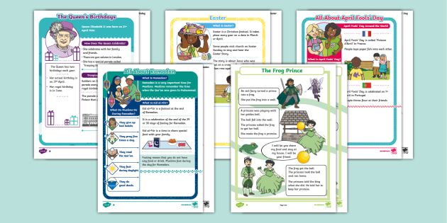 KS1 April Reading Comprehension Activity Pack (teacher made)