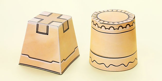 Seaside 3D Sandcastle Paper Model Activity (teacher made)