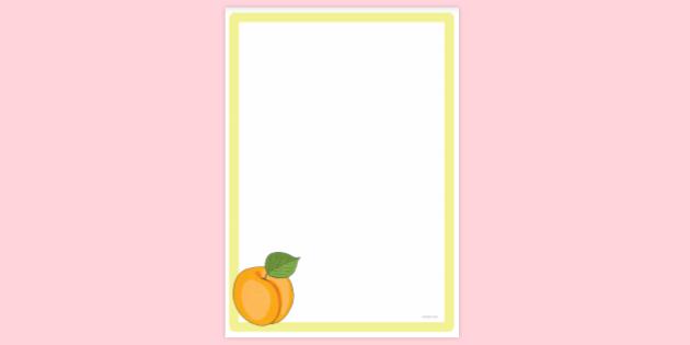 FREE! - Apricot Page Border | Page Borders | Twinkl Resources
