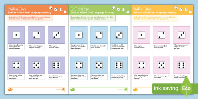 Roll Dice Activities | twinkl.ca