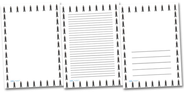 Policeman Portrait Page Borders- Portrait Page Borders