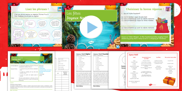 Christmas in France Lesson Pack French (teacher made)