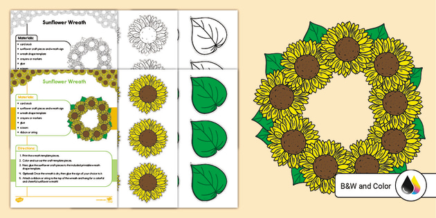 Sunflower Wreath Craft (teacher made)