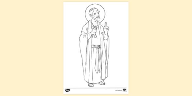 1 Peter Colouring Page