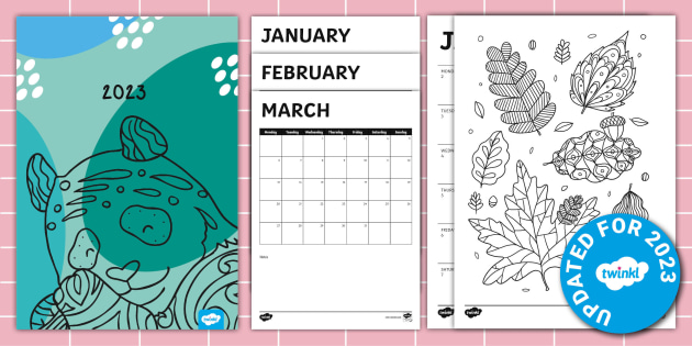 Mindfulness Colouring 2023 Planner | Twinkl Busy Bees