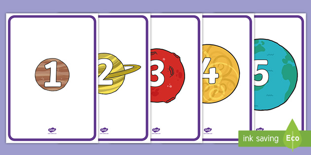 👉 Number Planets 1 to 5 Posters (teacher made)