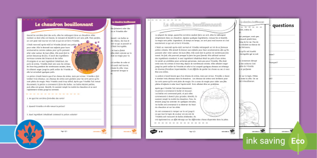 Halloween Differentiated Reading Comprehension French