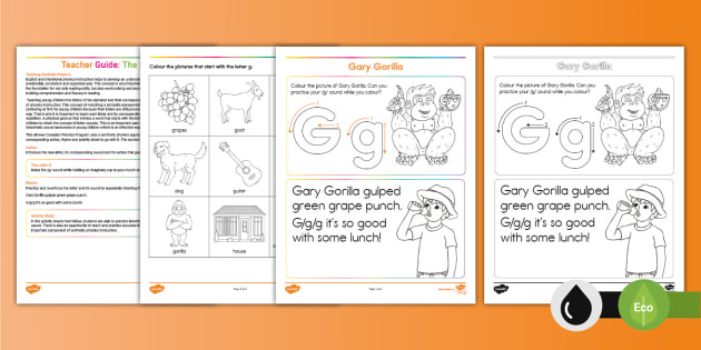 Canadian Phonics Program: The Letter G (teacher made)