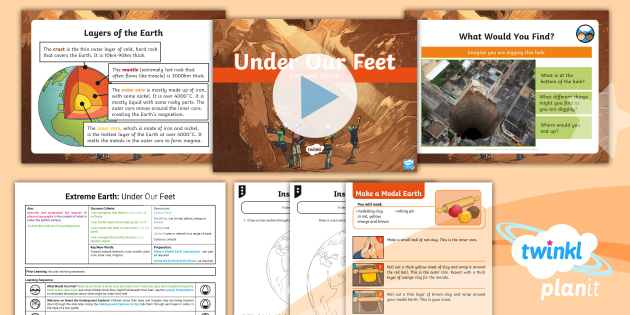 Geography: Extreme Earth: Under Our Feet Year 3 Lesson Pack 1
