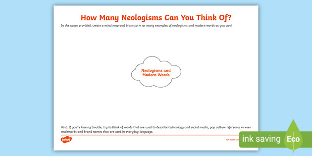 Neologism Brainstorm (teacher made)