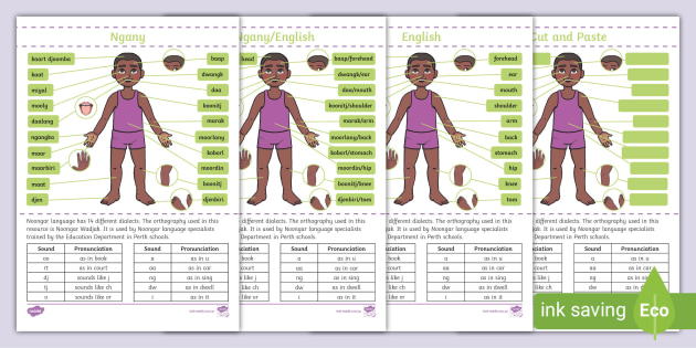Noongar Body Parts Poster | Year 3 | Teacher-Made