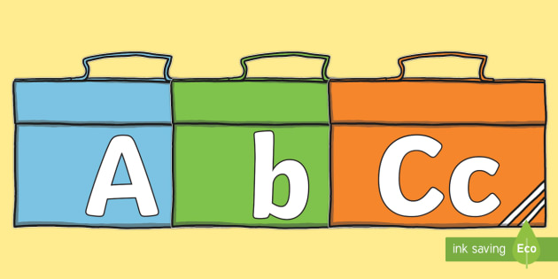 FREE! - A-Z Alphabet on Book Bags (teacher made)