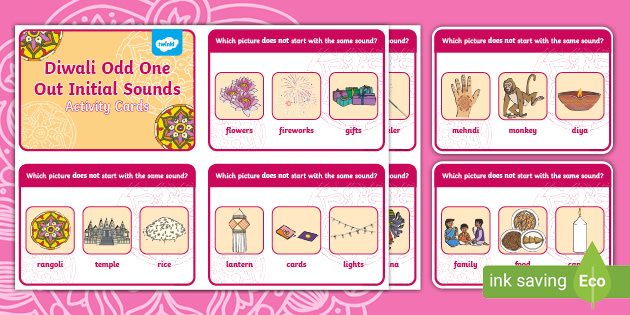 Diwali Odd One Out Initial Sounds Activity