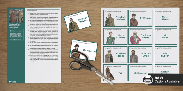 Sign of Four Character Cards | 19th-Century Novel | Beyond