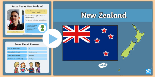 Powerpoint About New Zealand | New Zealand Map Templates for PowerPoint ...