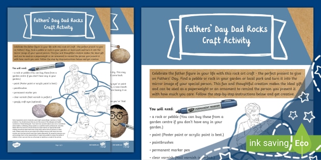 Fathers' Day Dad Rocks Craft Activity (teacher made)