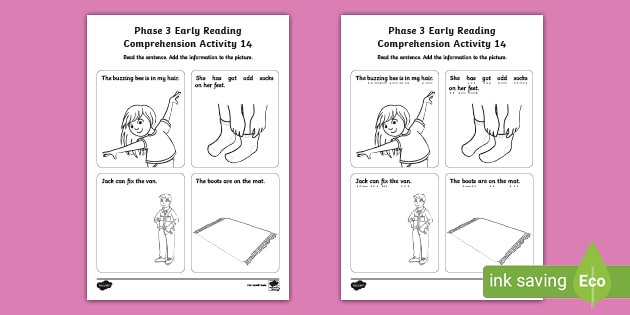 Phase 3 EYFS Reading Comprehension Activity 14