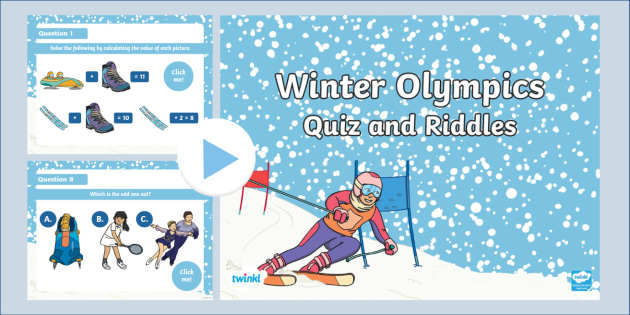 Winter Olympics Riddles and Quiz Years 1 and 2