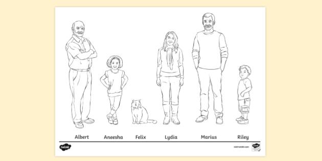 Smith Family Colouring | Colouring Sheets