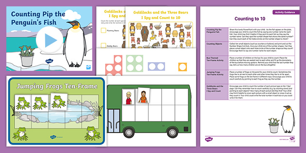 👉 EYFS School Closure Maths Activity Pack - Counting to 10 (Ages 4 - 5)
