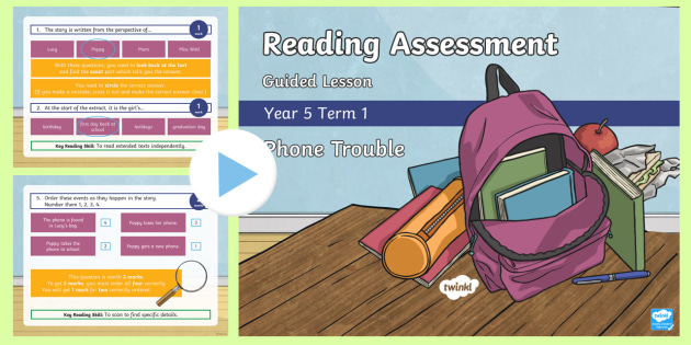 Year 5 Reading Assessment Fiction Term 1 Guided Lesson PowerPoint