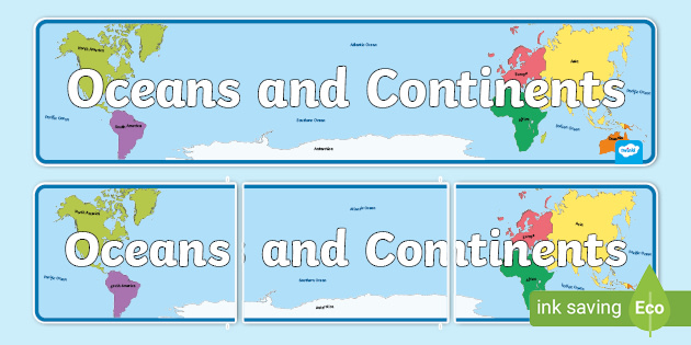 Oceans and Continents Display Banner