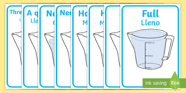Capacity (Jugs) A4 Display Poster English/Spanish