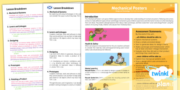D&T: Mechanical Posters LKS2 Planning Overview CfE