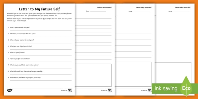 Time Capsule Letter To Myself Time Capsule Resources