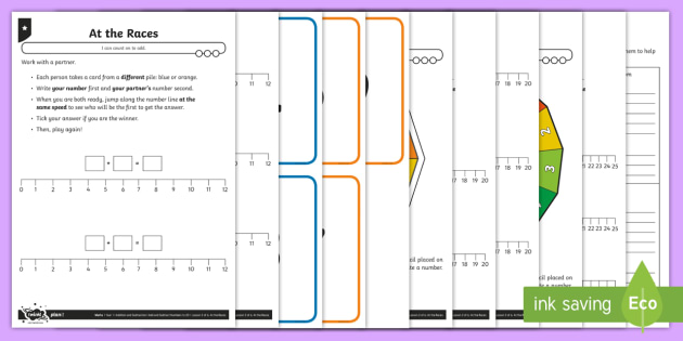 Counting On from the Larger Number Differentiated Worksheet / Worksheets