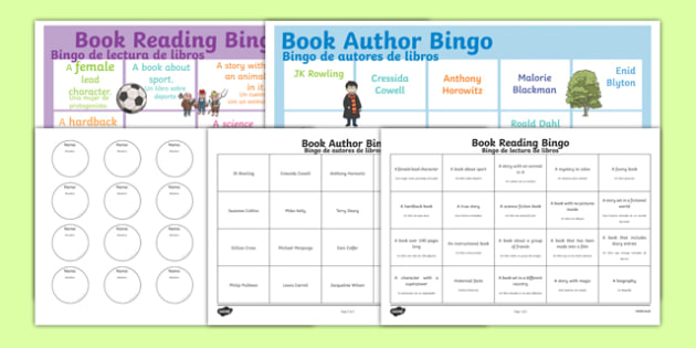 Book Reading Bingo Spanish Translation